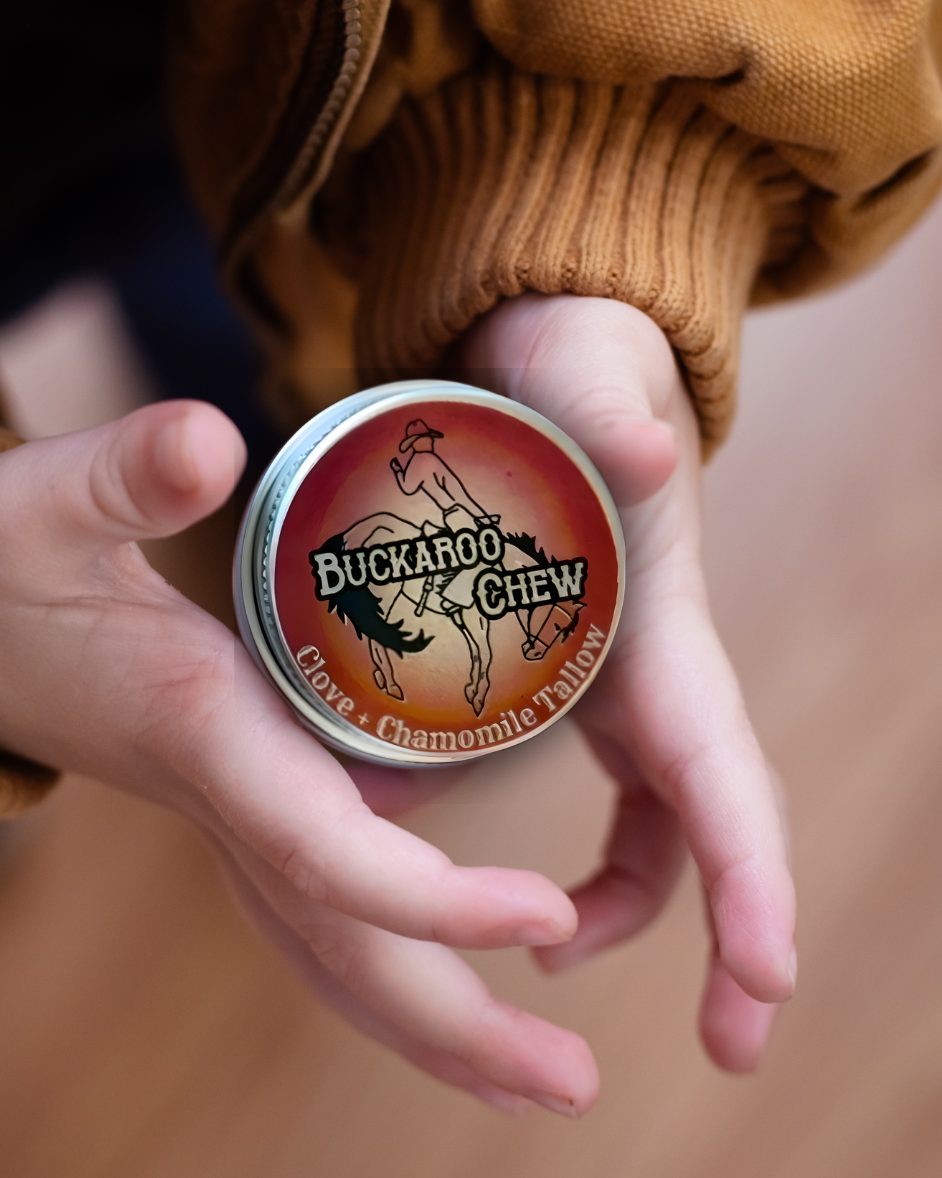 Clove+Chamomile Tallow Tin – Buckaroo Chew
